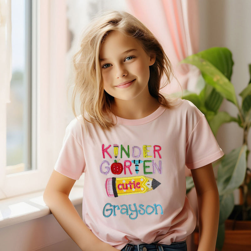 Personalized Kindergarten Shirt First Day of School Outfit Back to Sch ...